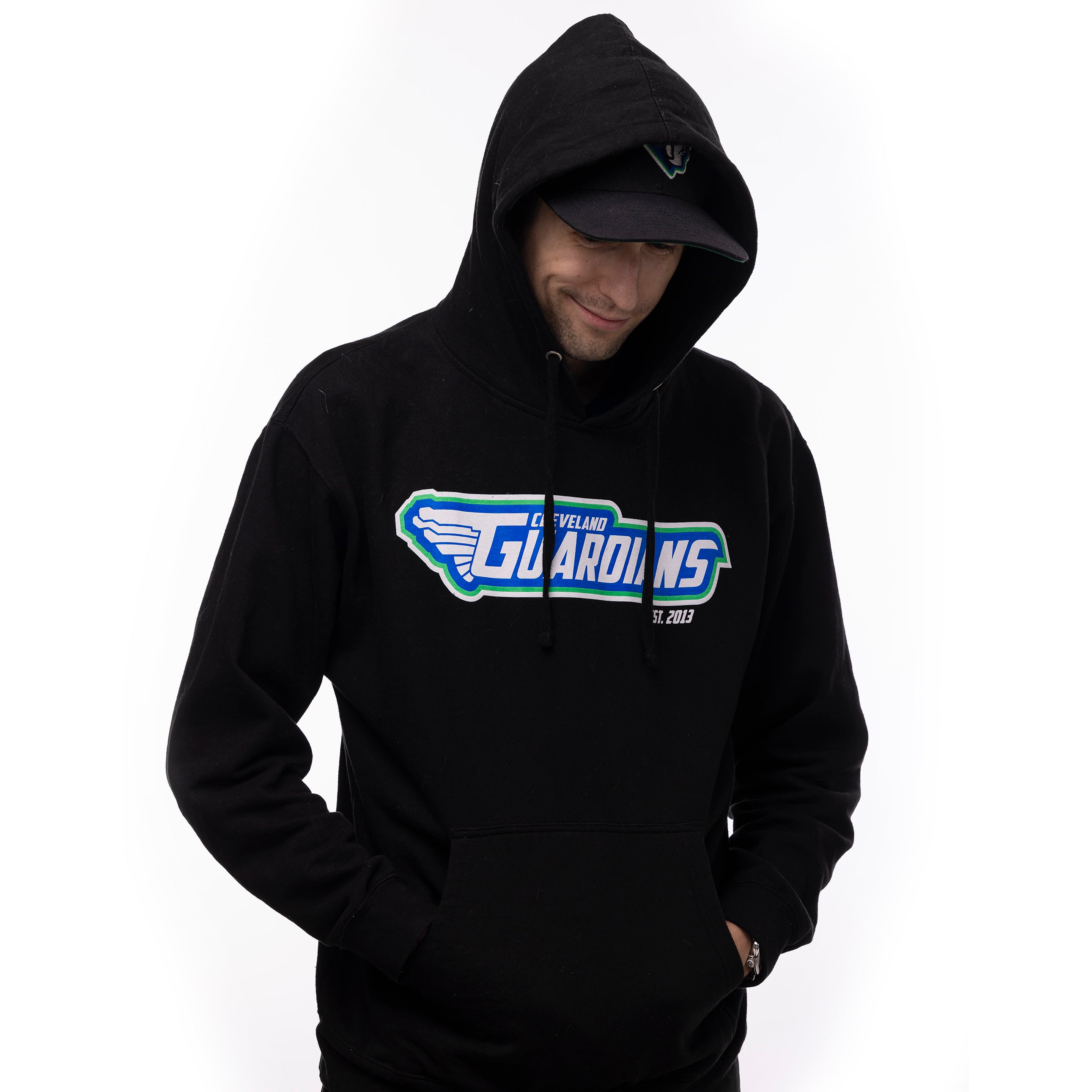 Pullover Hoodie with Title logo - Black – The Cleveland Guardians Store