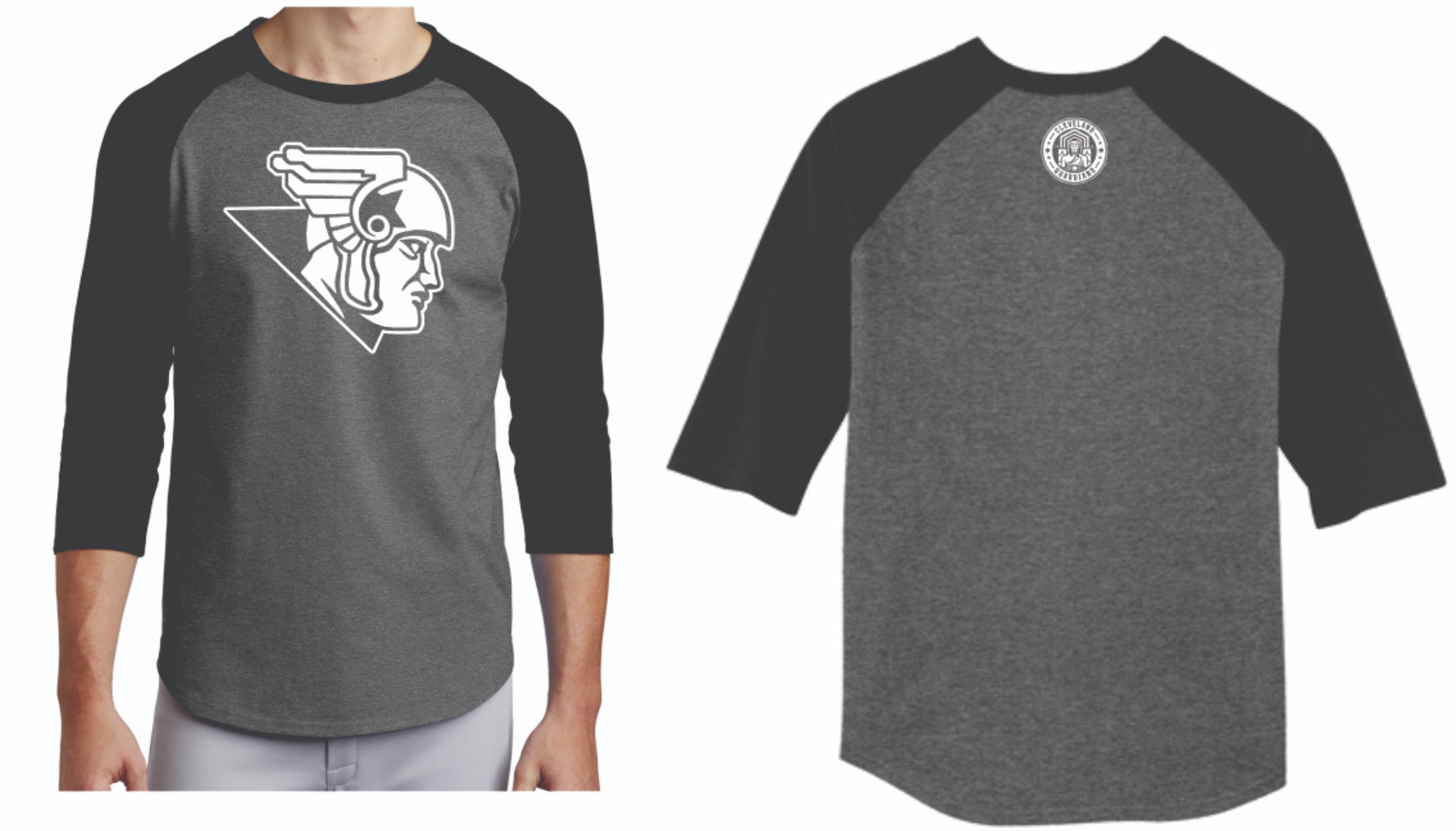 Raglan Gray & Black Guardians Icon Shirts – The Cleveland Guardians Store